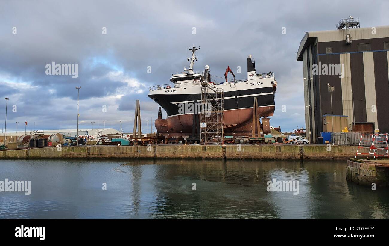 Peterhead dry dock, Aberdeenshire, Scotland Stock Photo - Alamy