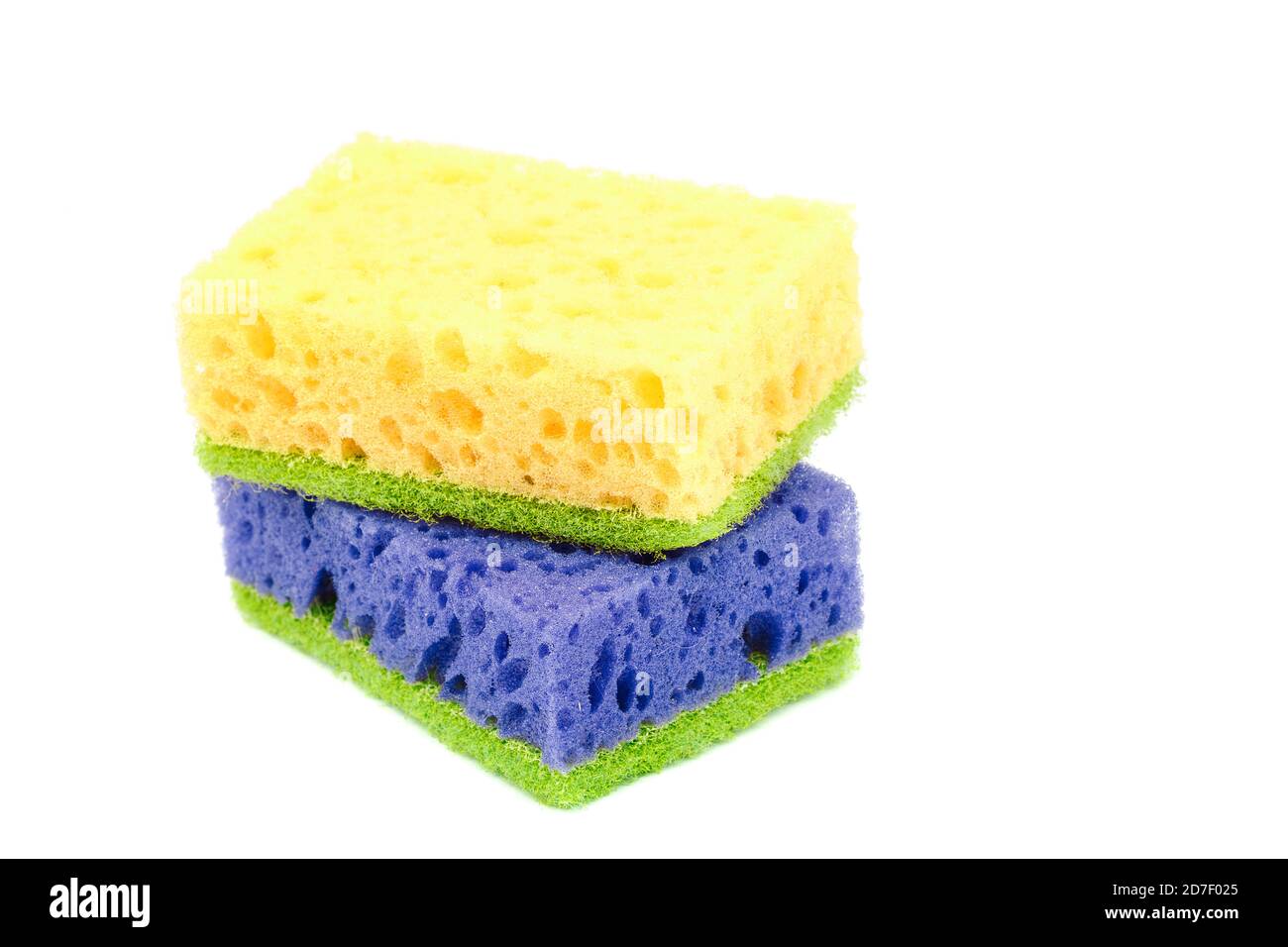 Colored sponges isolated on a white background Stock Photo - Alamy