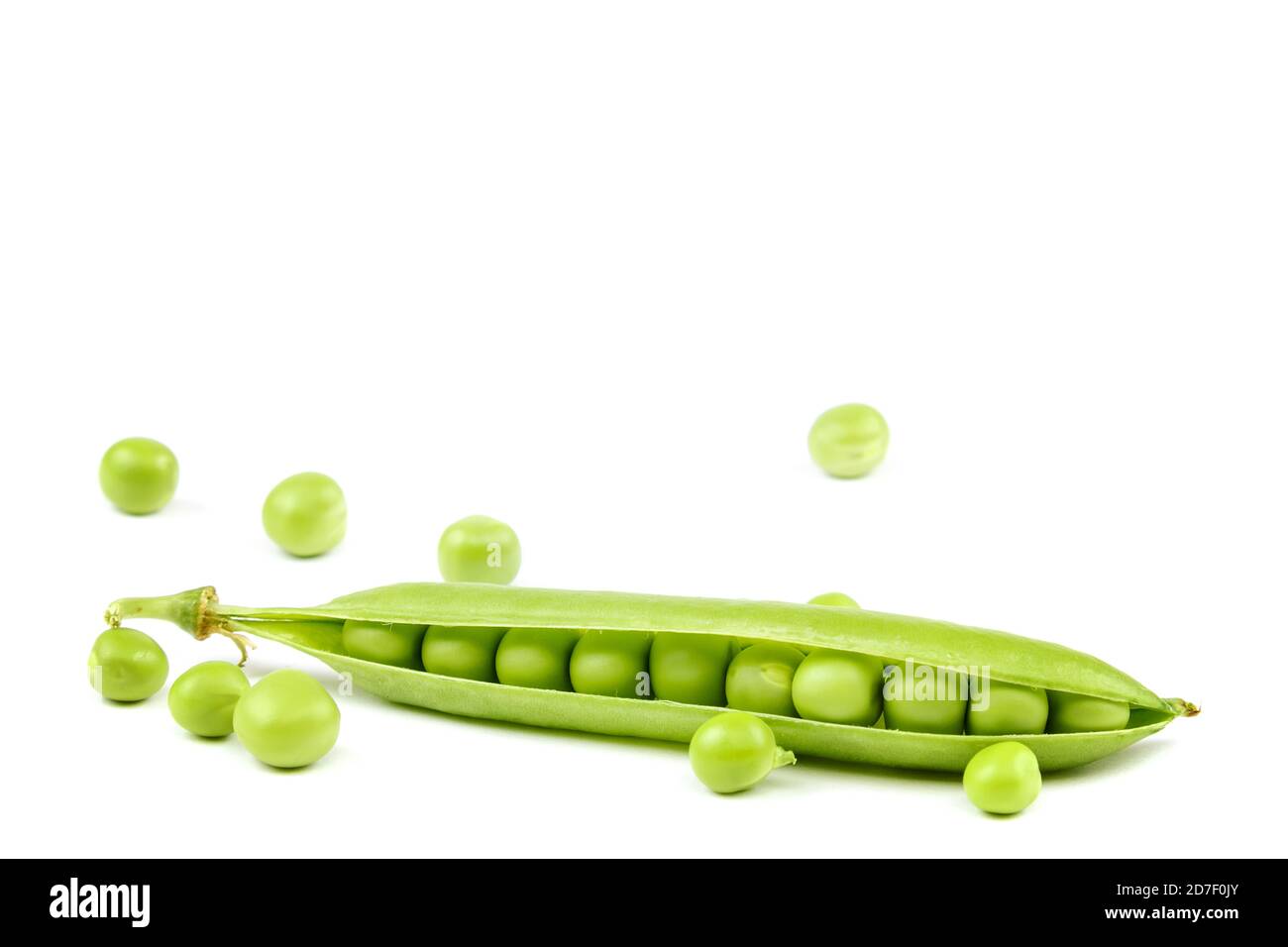 Fruits of green peas isolated on white background Stock Photo - Alamy