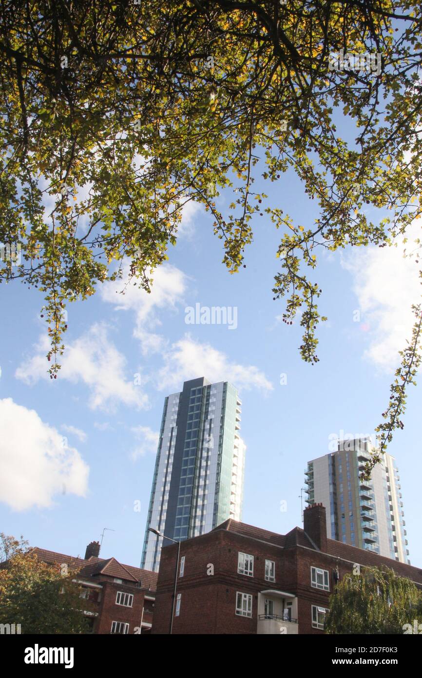 London, United Kingdom, 22th of Oct. 2020. A view of Woodberry Grove's ...