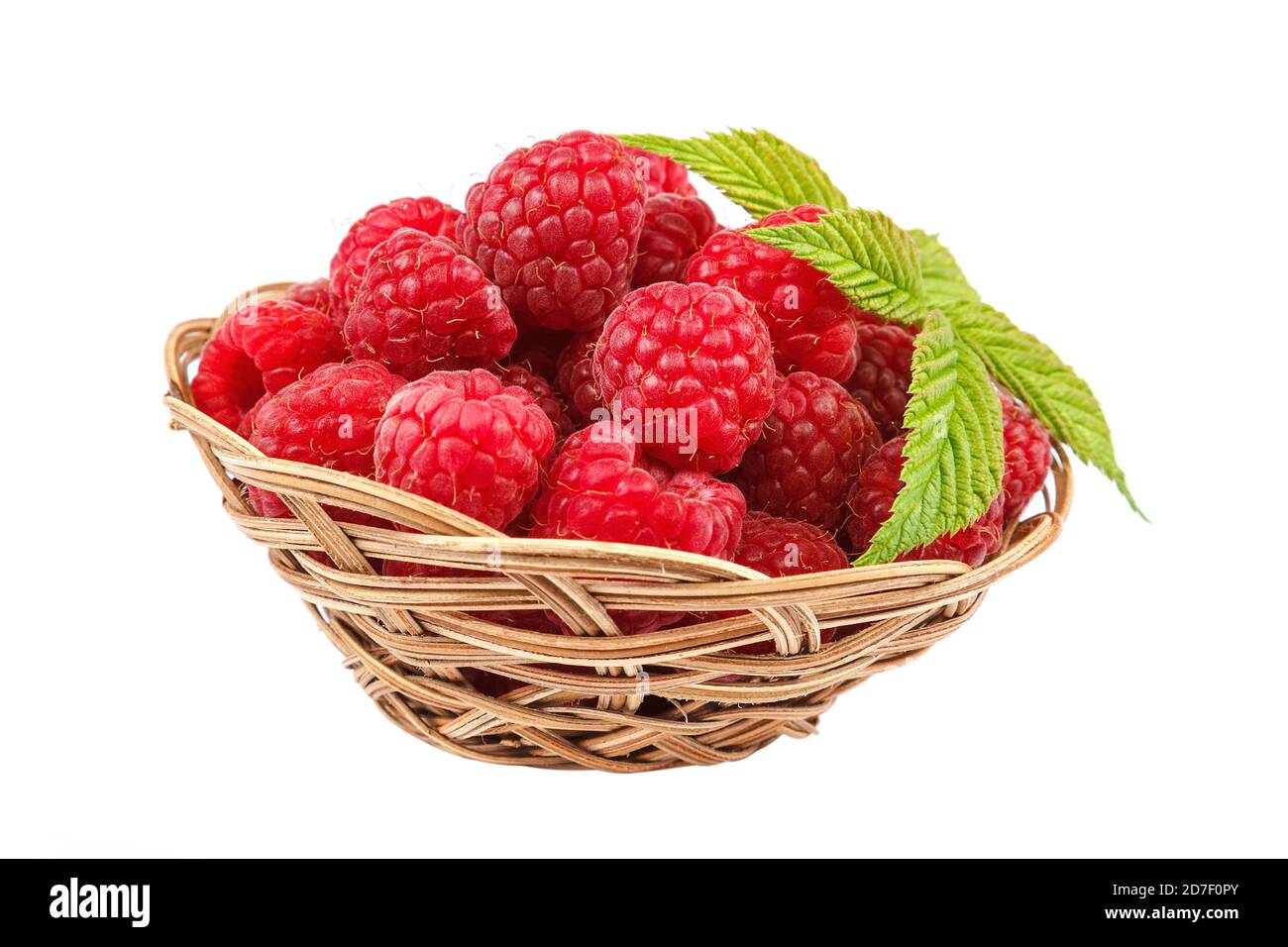 Raspberries in wicker bowl hi-res stock photography and images - Alamy