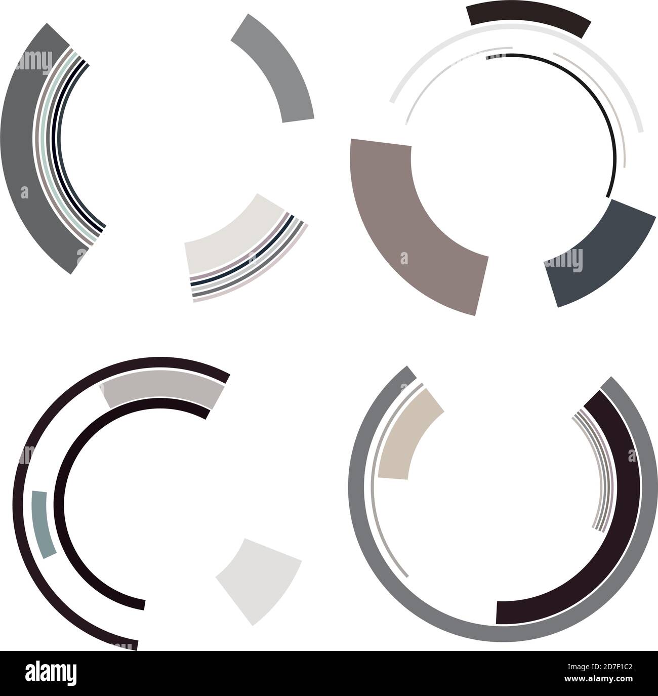 Cyber-cyberpunk, sci-fi geometric circles, rings. Hi-tech HUD elements ...