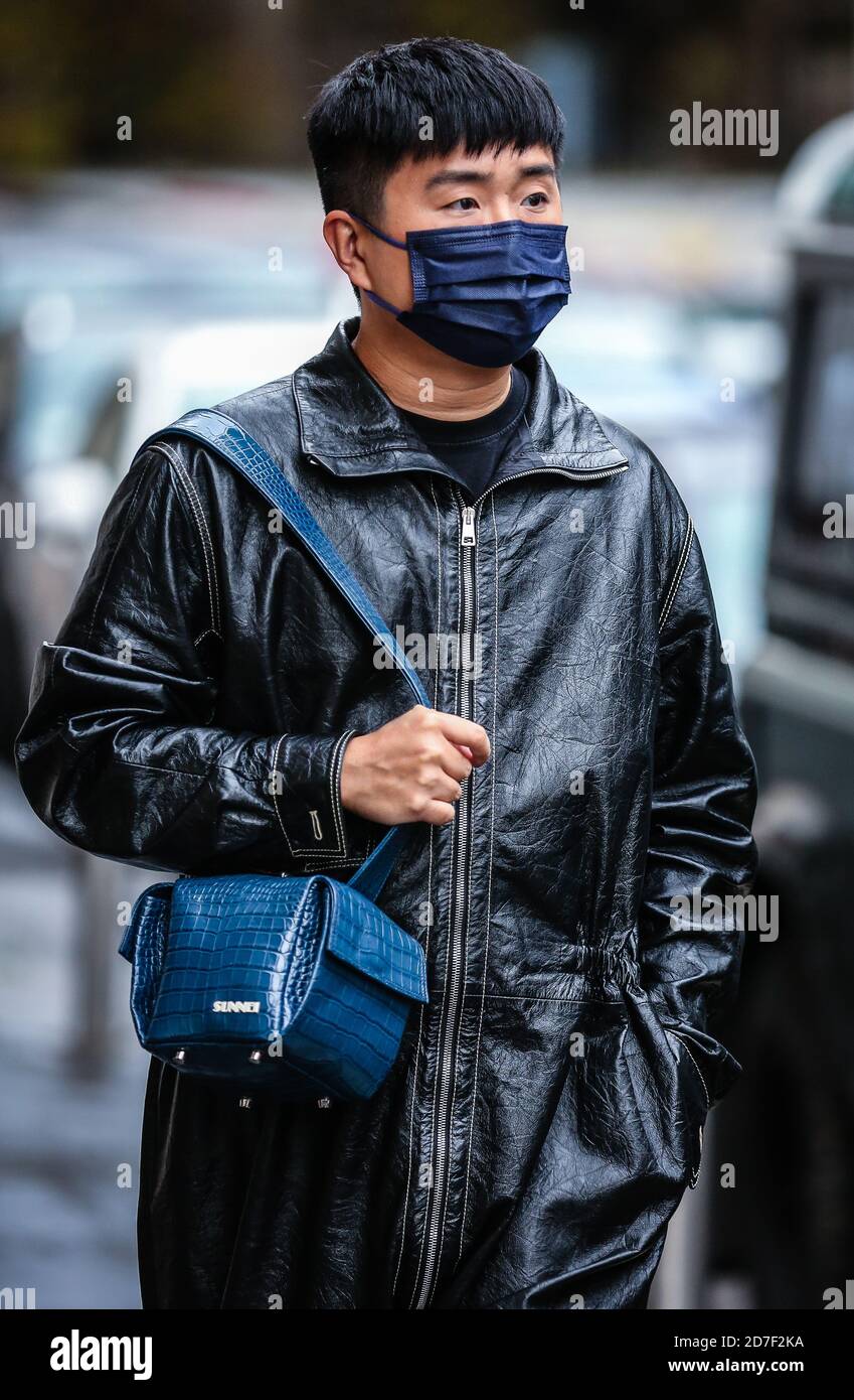 MILAN, Italy- September 24 2020: Declan Chan on the street in Milan ...