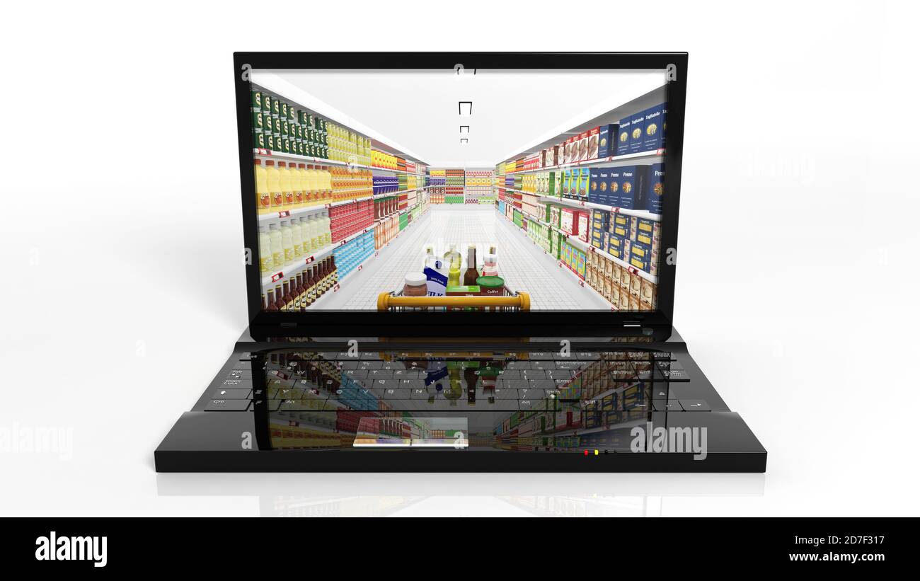 Beautiful Laptop view in Online Shop Stock Photo - Alamy