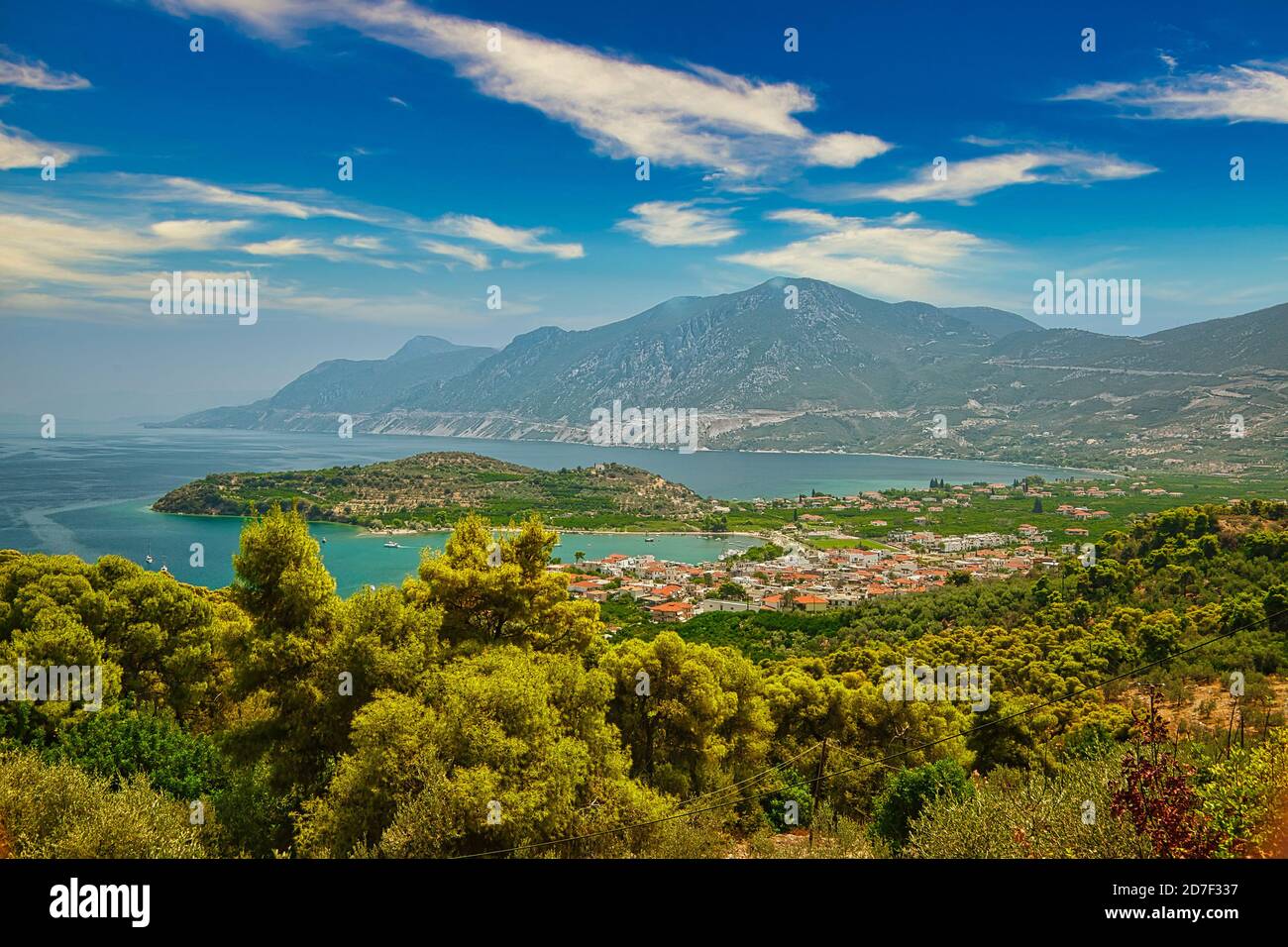 Spectacular view of Ireon Lake in Greece Stock Photo - Alamy