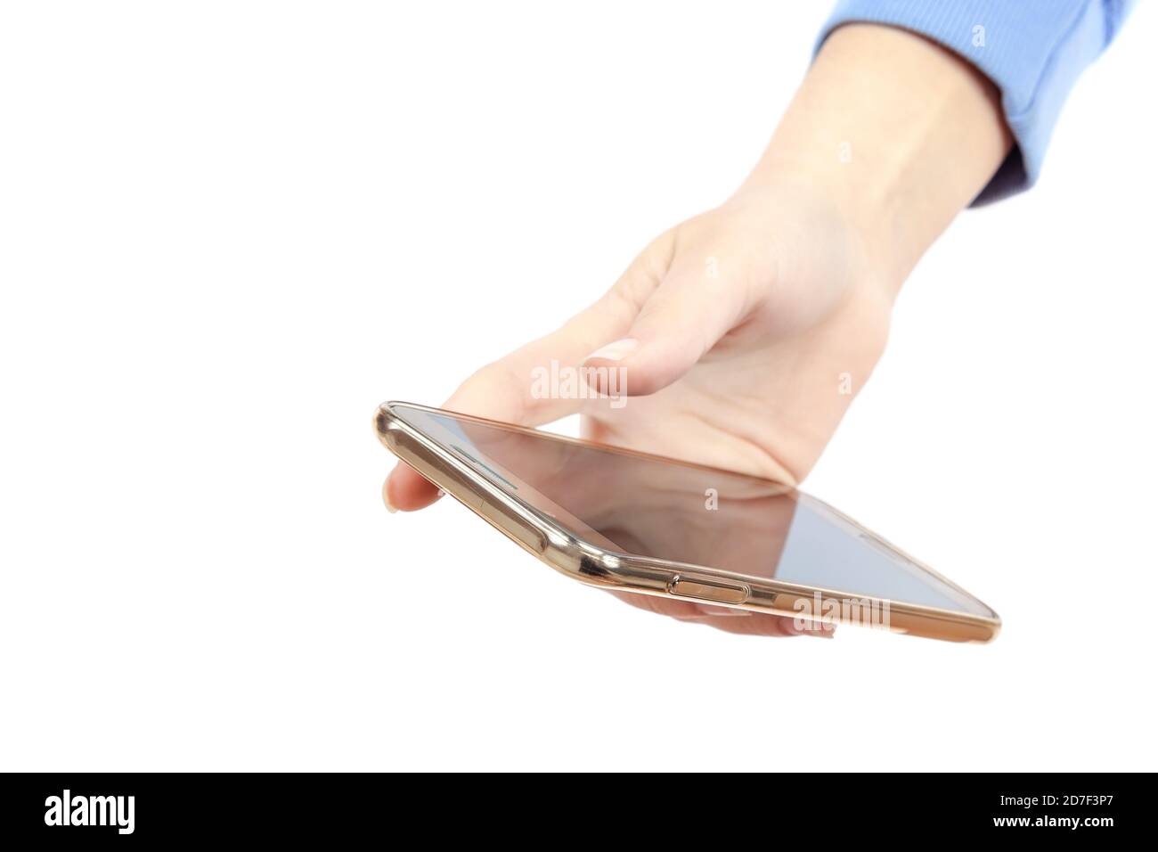 Businesswoman on mobile phone in Cut Out Stock Images & Pictures - Alamy