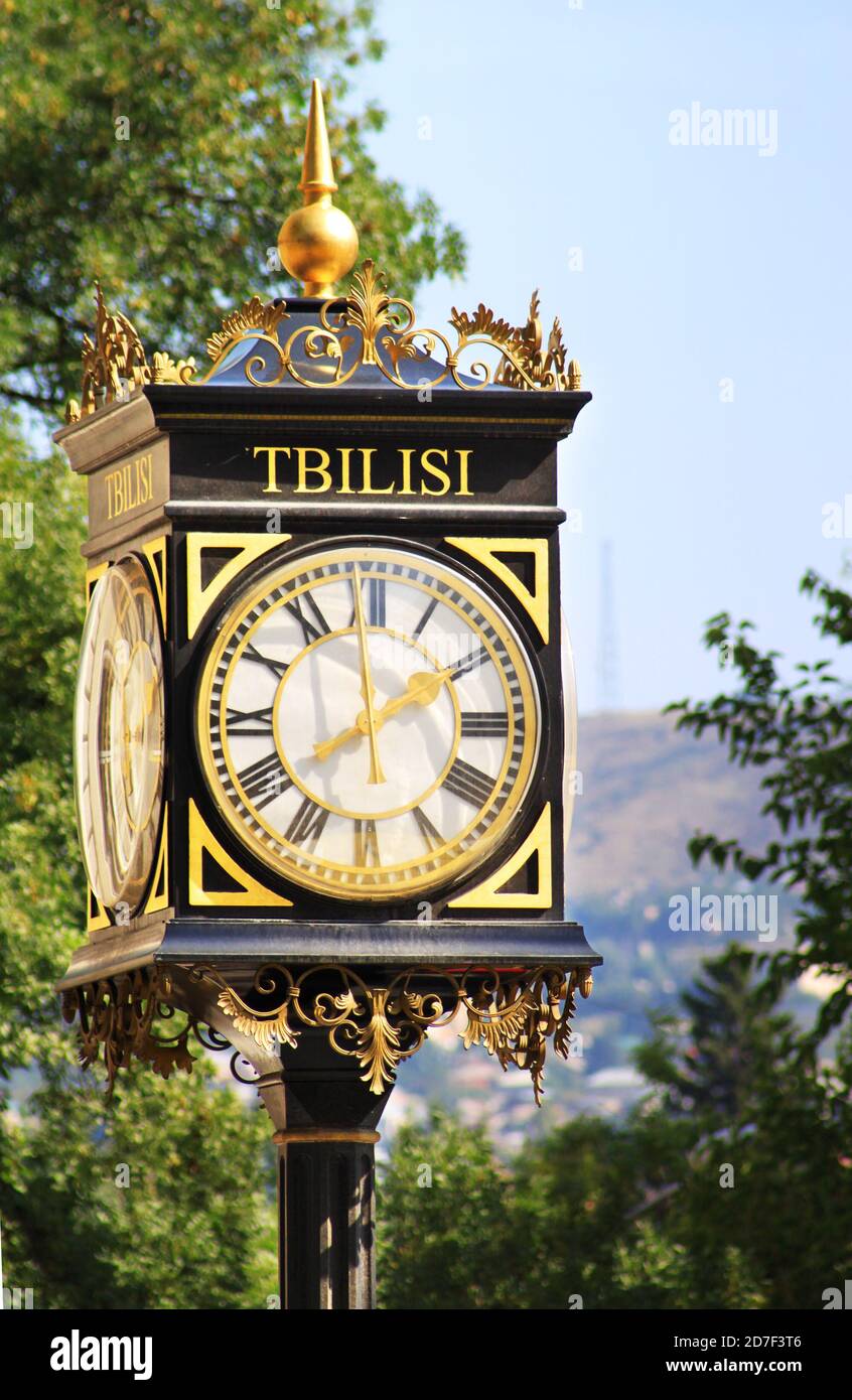 Old street clock in Tbilisi, Georgia Stock Photo - Alamy