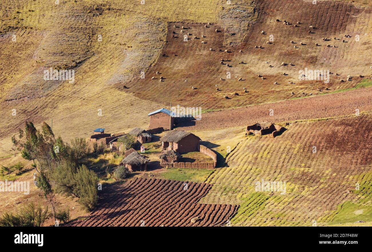 Small village in Bolivian mountains Stock Photo - Alamy