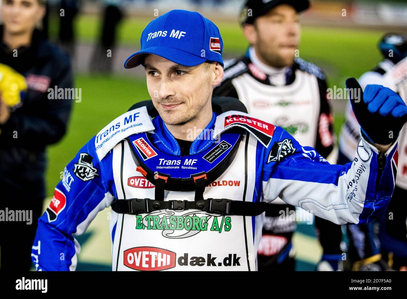 Vojens, Denmark. 30th, September 2020. Speedway rider Leon Madsen seen ...