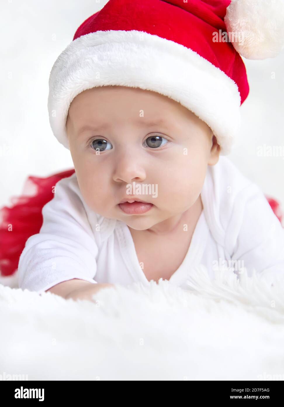 Little baby dressed santa claus infant hi-res stock photography and ...