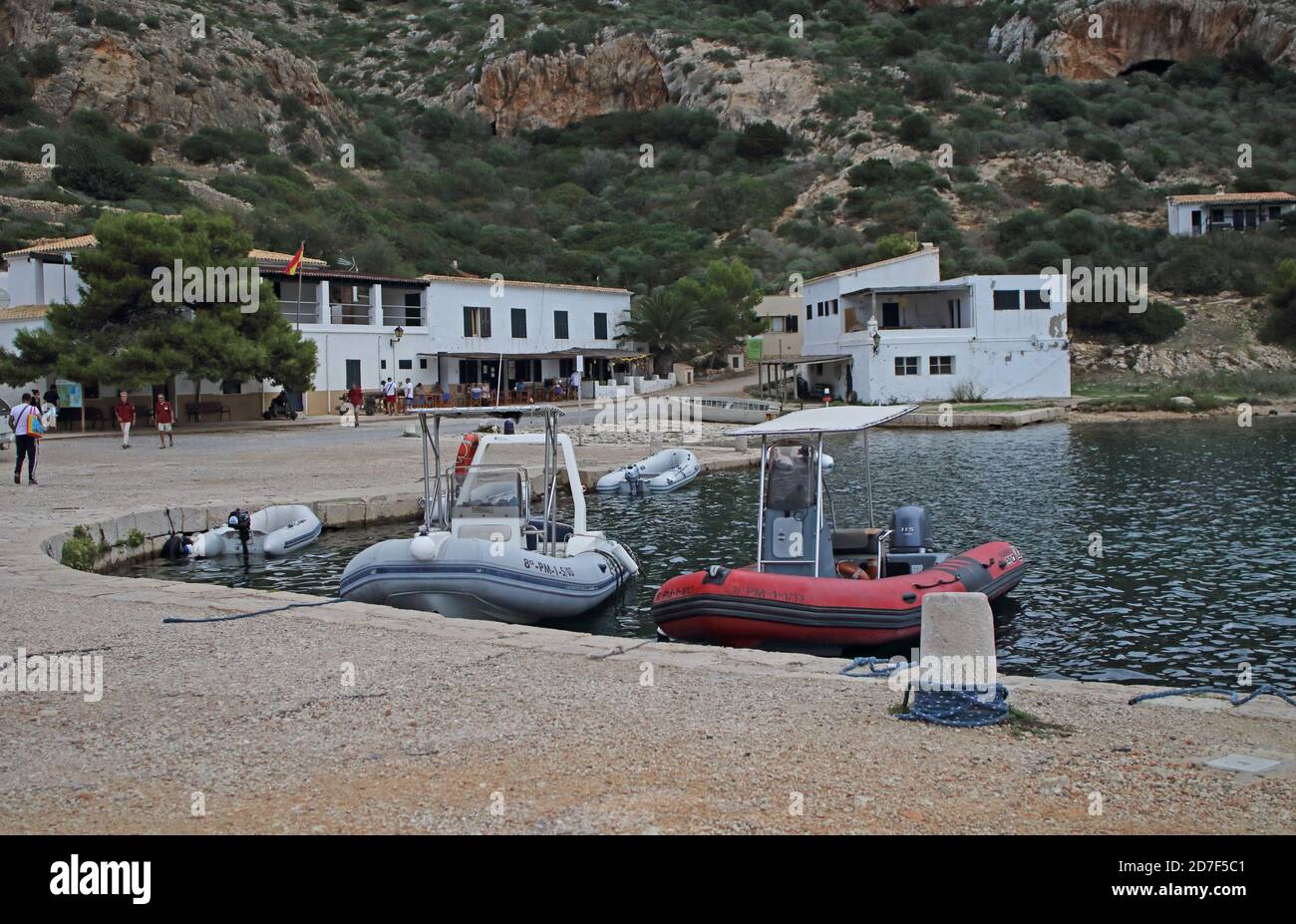 view along harbour Cabrera Island, Mallorca, Balearic Islands, Spain ...
