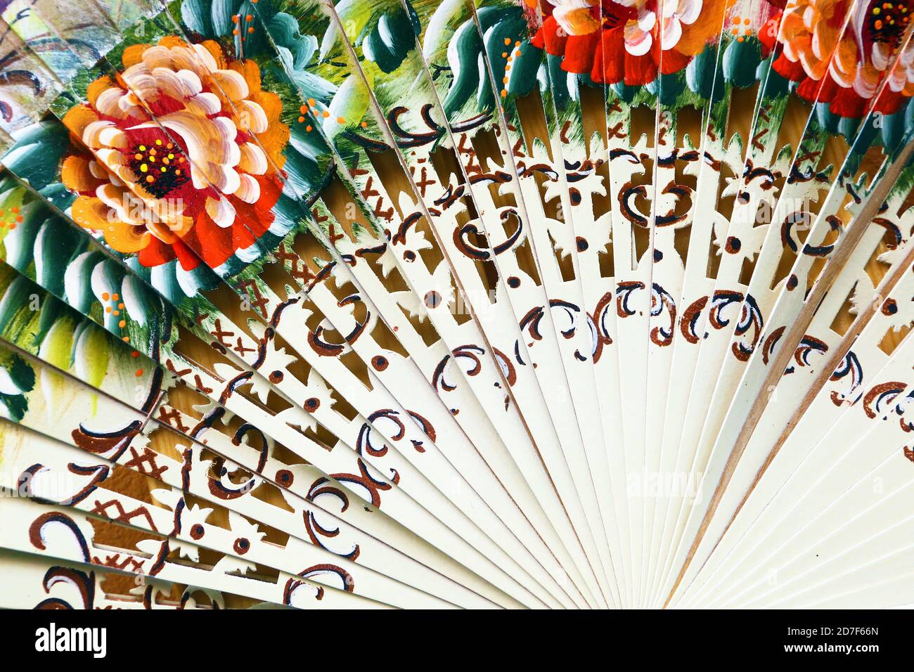 Spanish fan in Sevilla, background Stock Photo - Alamy