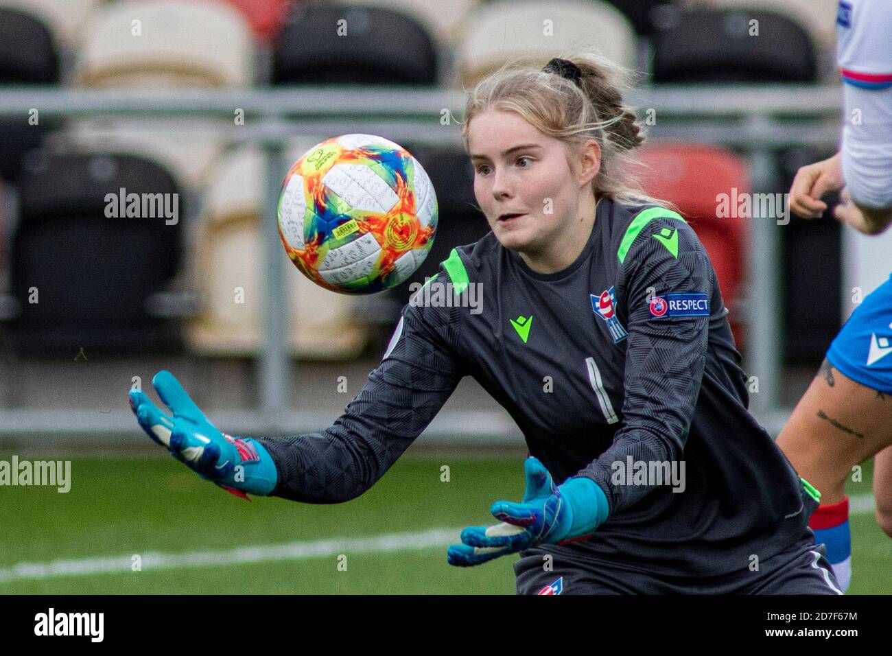 Newport, Wales, UK. 22nd Oct, 2020. Faroe Islands Goalkeeper Oluva ...