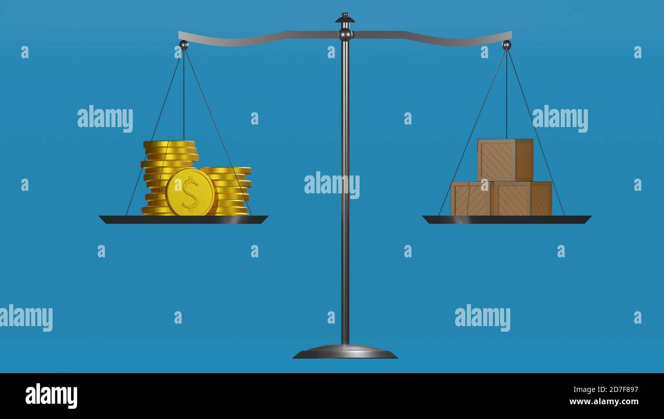 Stock Graph with arrow going up. Earnings Rising. Money in Coins. Black ...