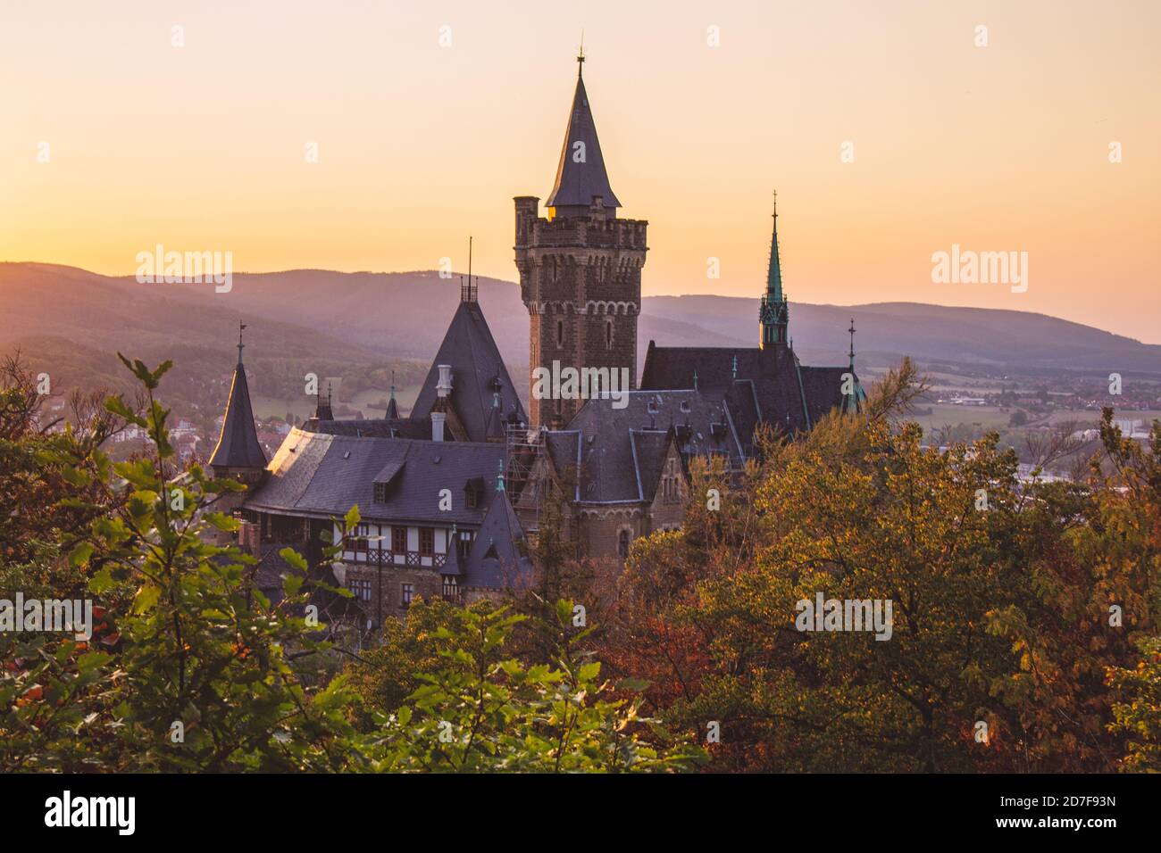 Sunset castle wernigerode hi-res stock photography and images - Alamy