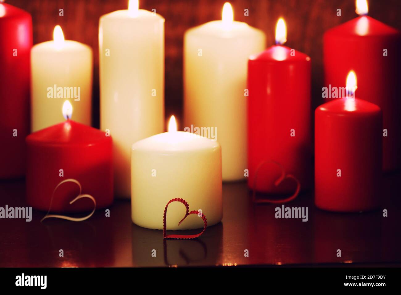 candlelight set love Stock Photo - Alamy