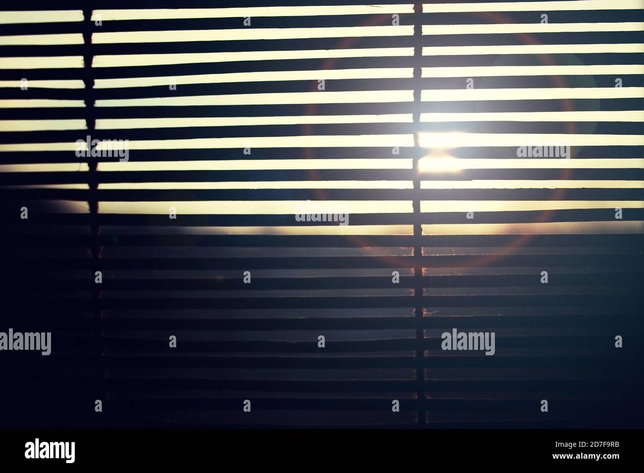 sun is shining through the wood blinds Stock Photo - Alamy