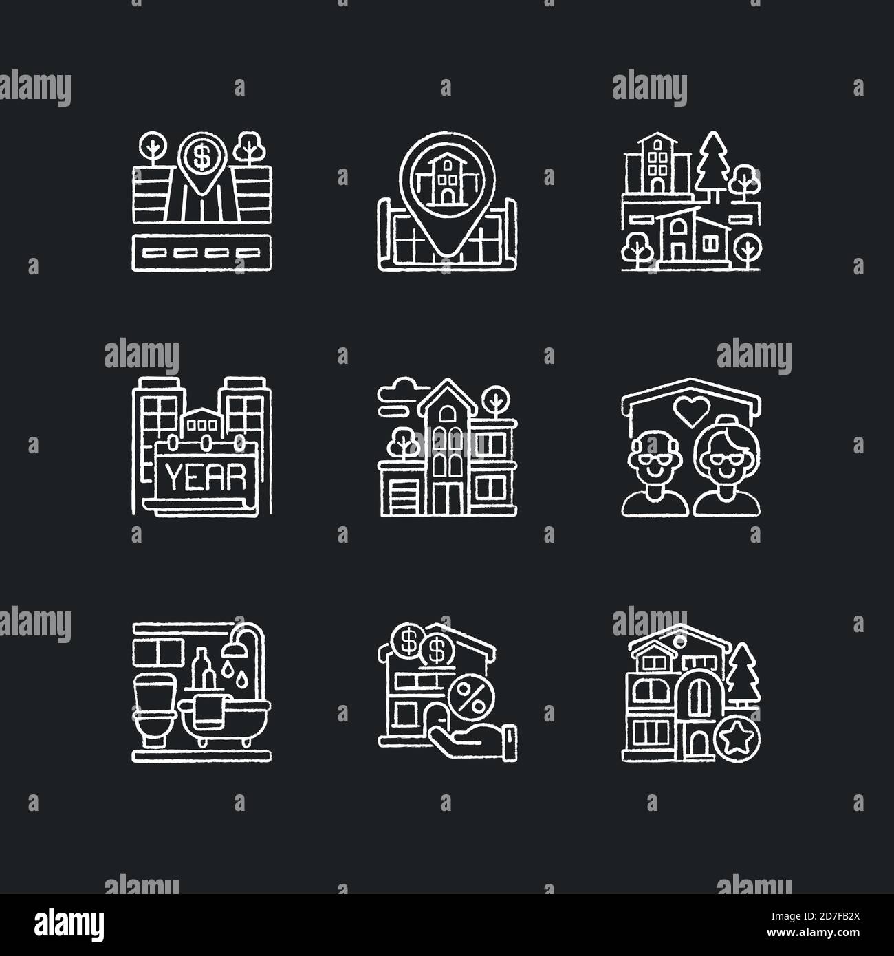 Home services logo house Black and White Stock Photos & Images - Alamy