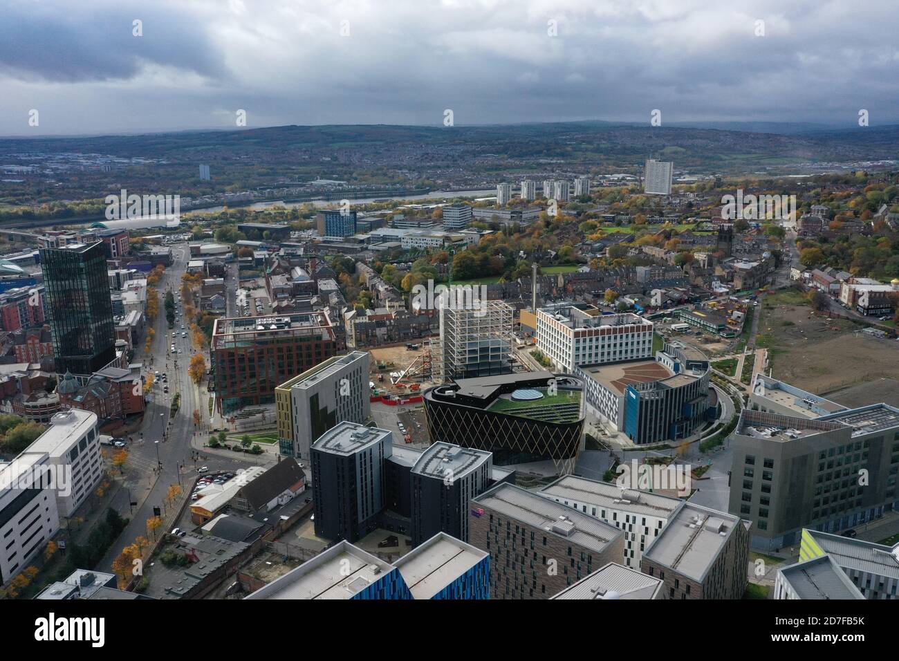 An aerial view of Newcastle upon Tyne Stock Photo - Alamy