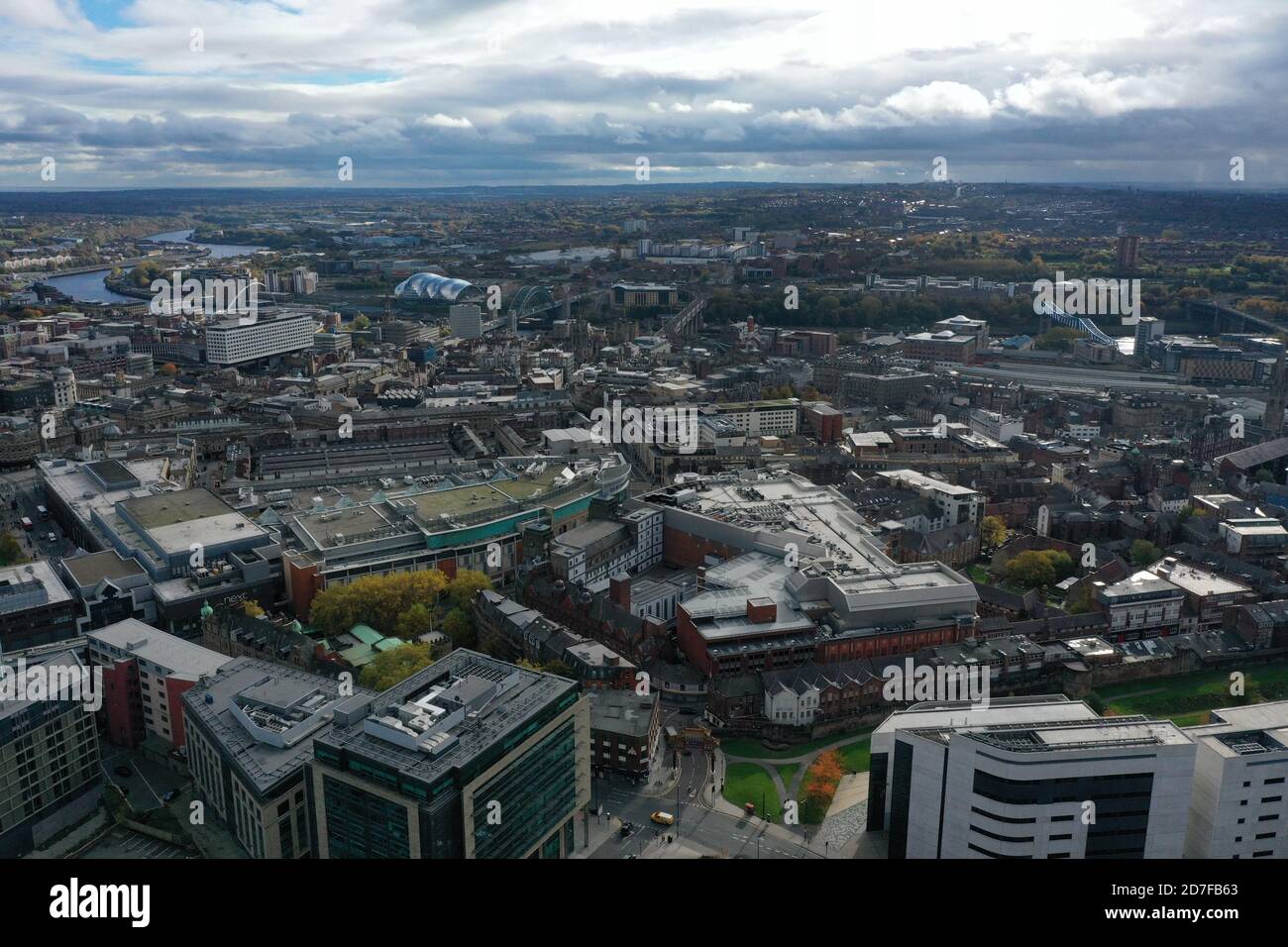 An aerial view of Newcastle upon Tyne Stock Photo - Alamy