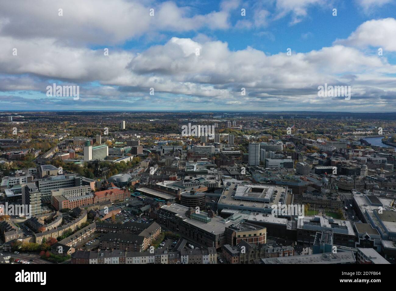 An aerial view of Newcastle upon Tyne Stock Photo - Alamy