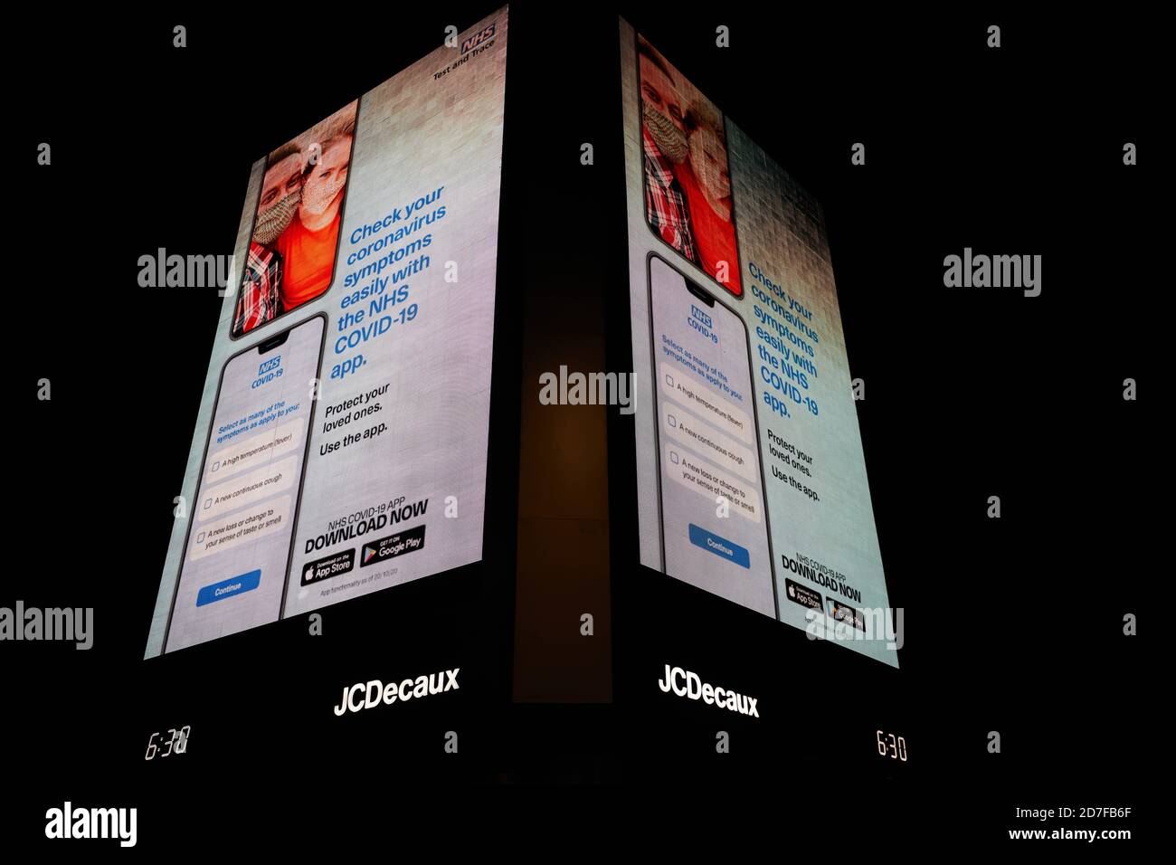 Nhs test and trace billboard hi-res stock photography and images - Alamy