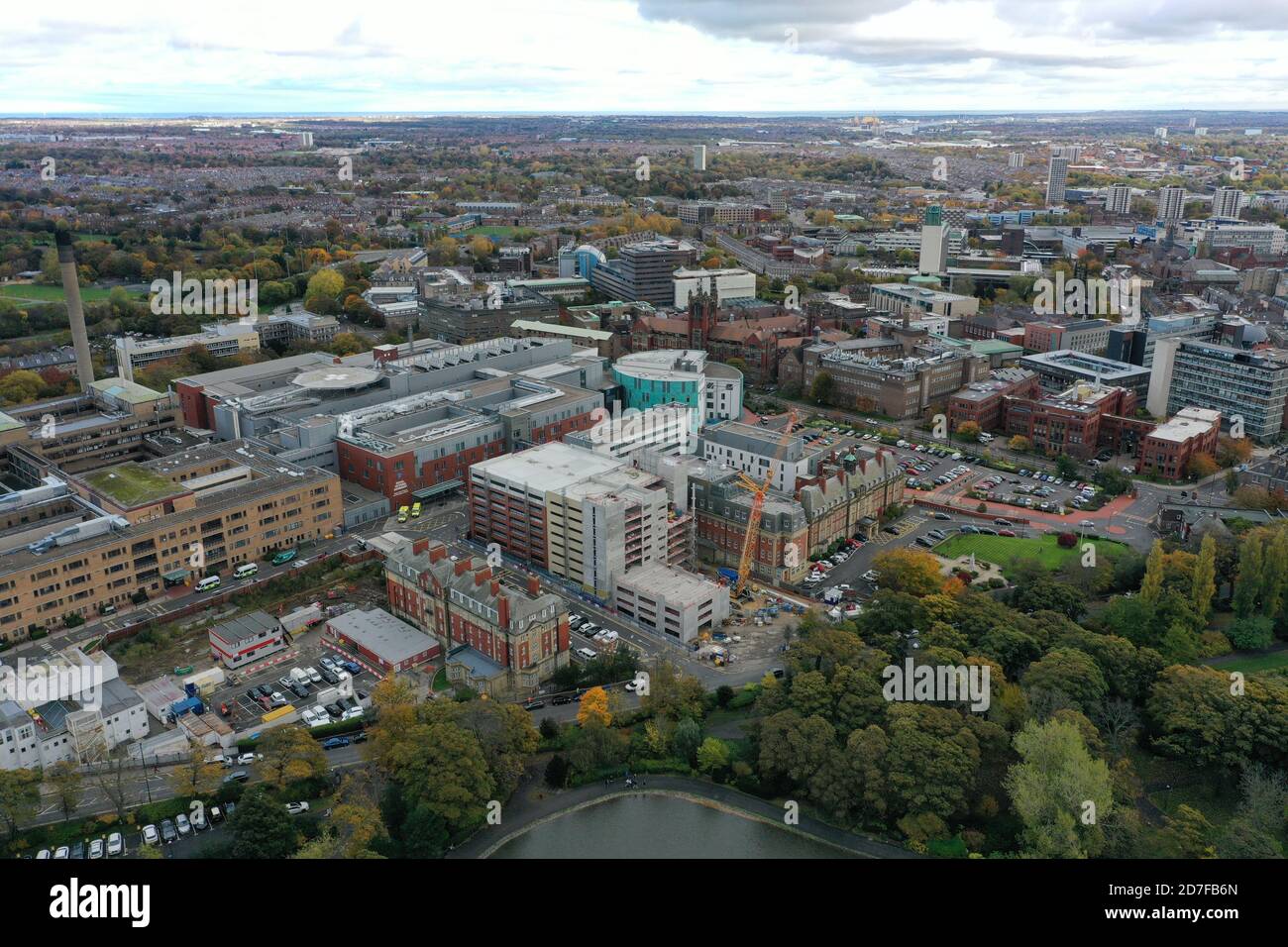 An aerial view of Newcastle upon Tyne Stock Photo - Alamy