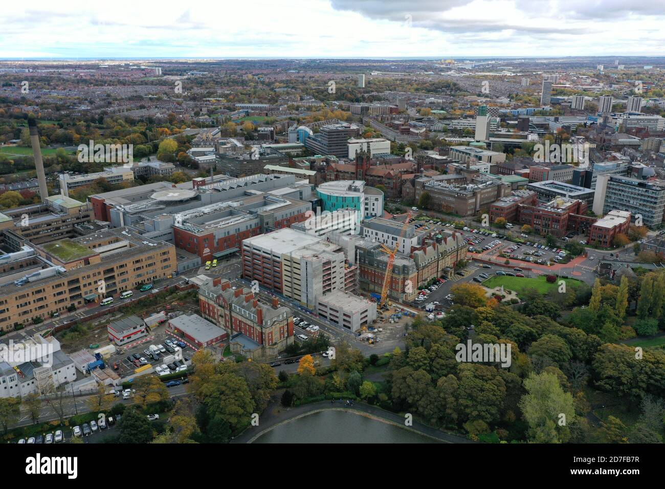 An aerial view of Newcastle upon Tyne Stock Photo - Alamy