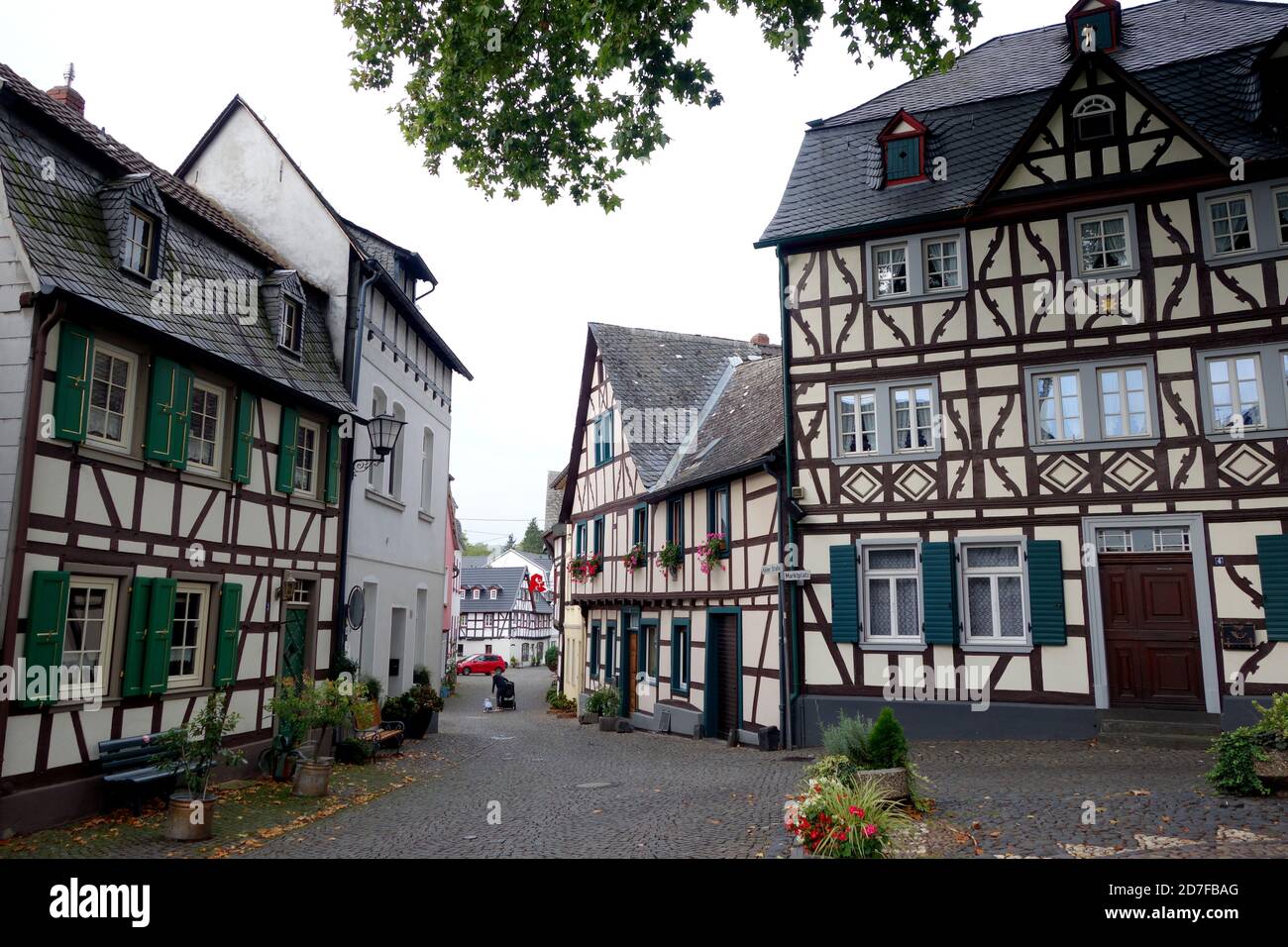 Old historic half timbered houses in Unkel, Germany Stock Photo - Alamy