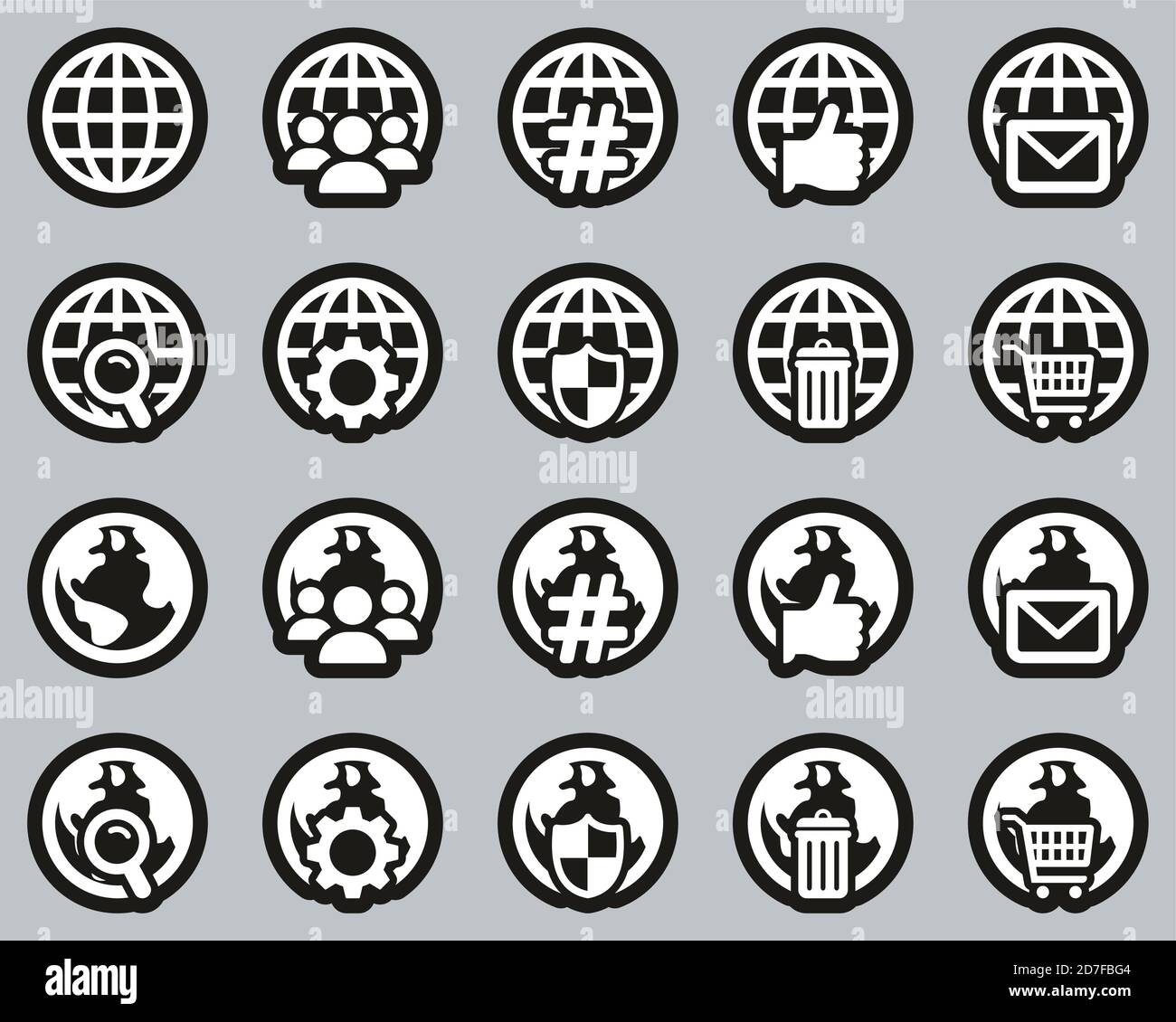 Shopping cart on globe Stock Vector Images - Alamy