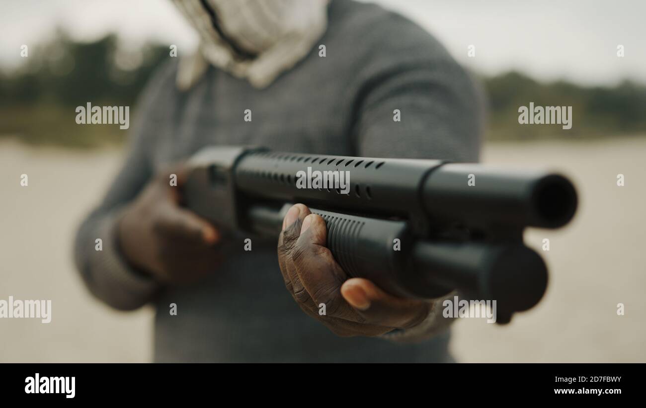 Pulling shotgun hand hi-res stock photography and images - Alamy