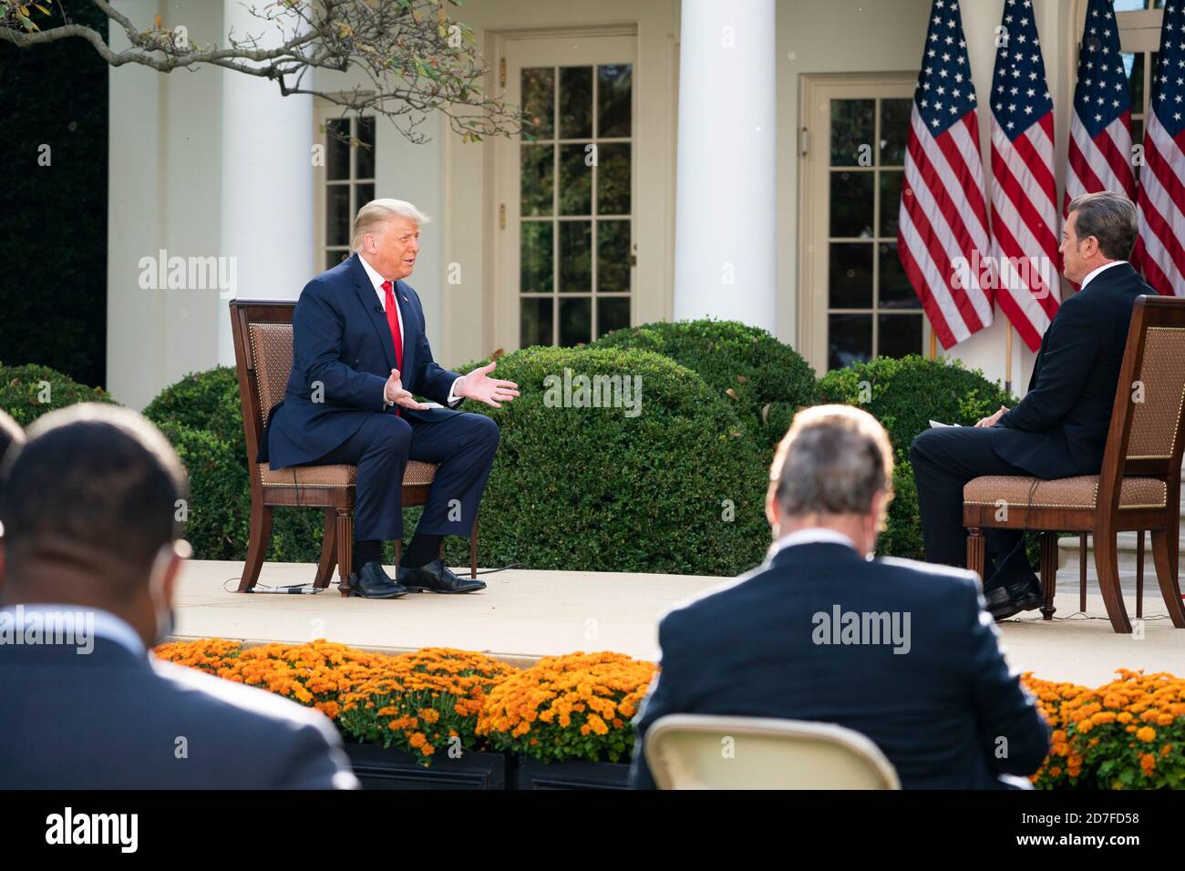 U.S. President Donald Trump, participates in a Sinclair Broadcast town ...