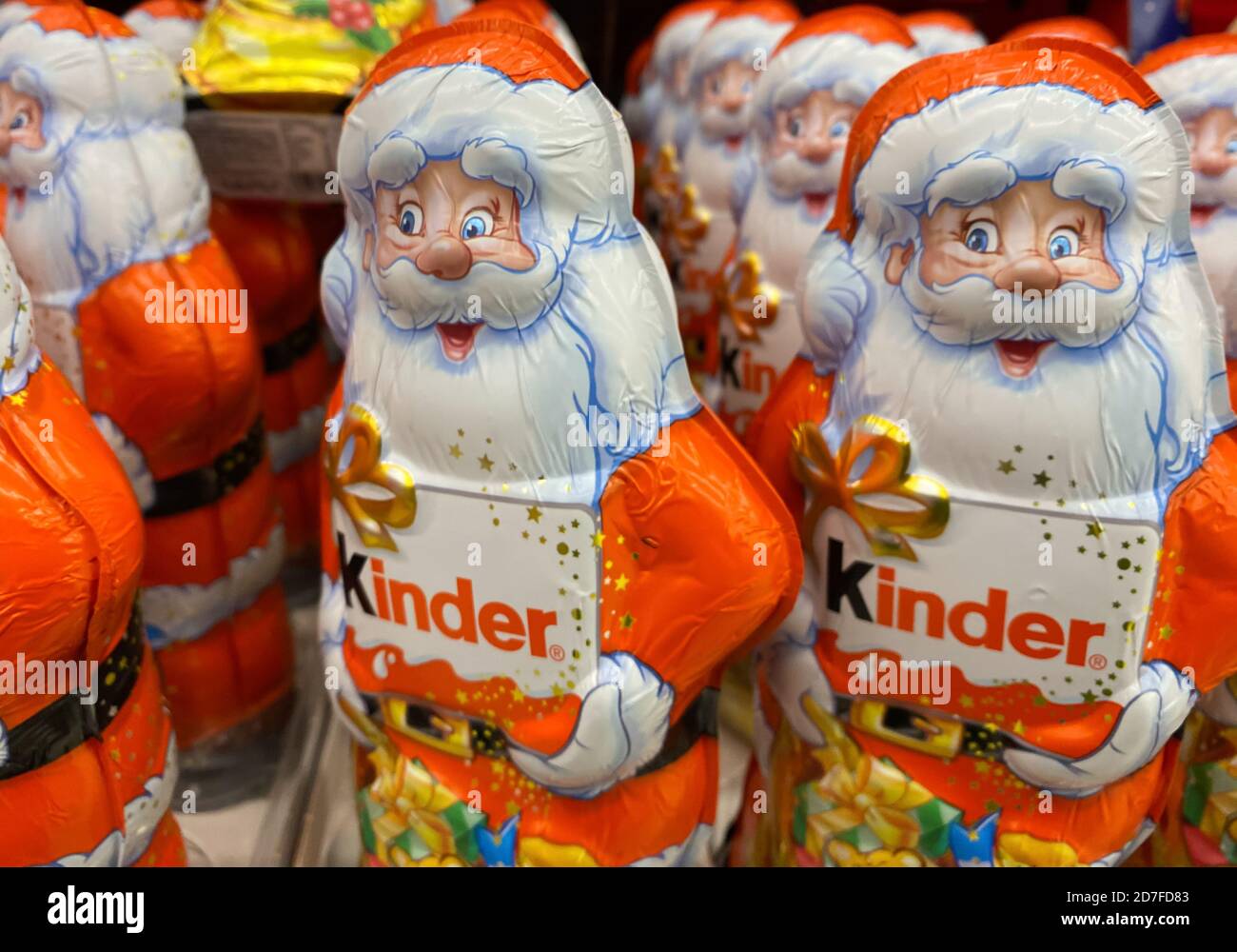 Viersen, Germany - October 20. 2020: View on group of kinder chocolate ...