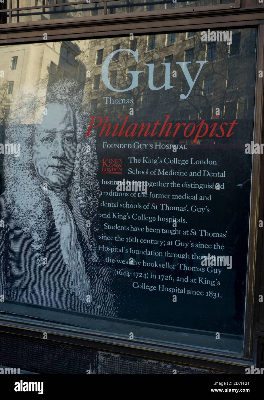 A portrait of Thomas Guy, one of King’s College famous late alumni ...