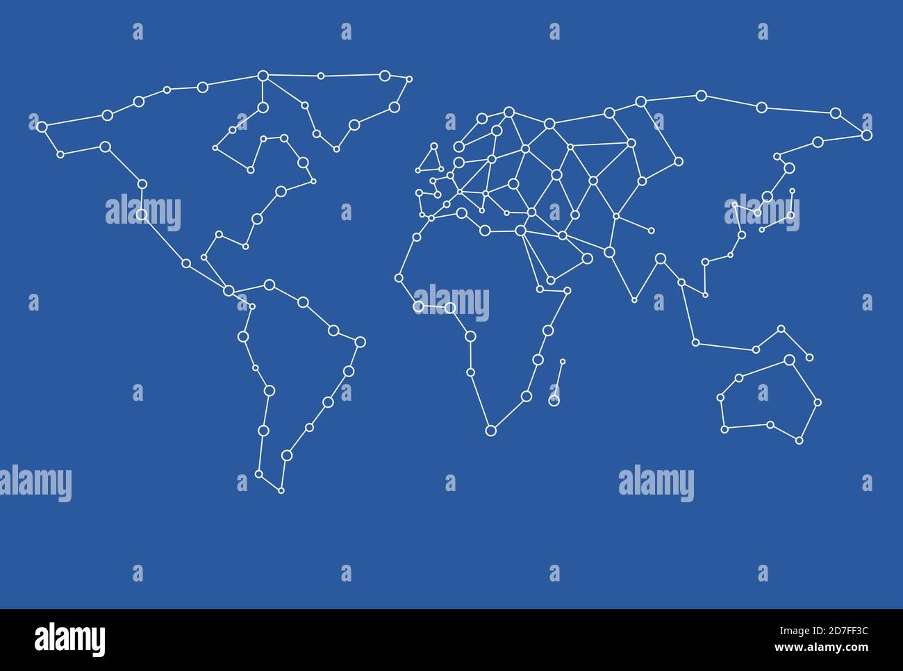 a blank empty world map template dot connected map for graphic design ...
