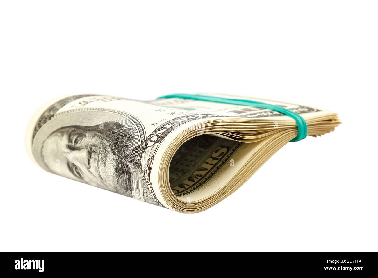 Banknotes of dollars money isolated on white background Stock Photo - Alamy