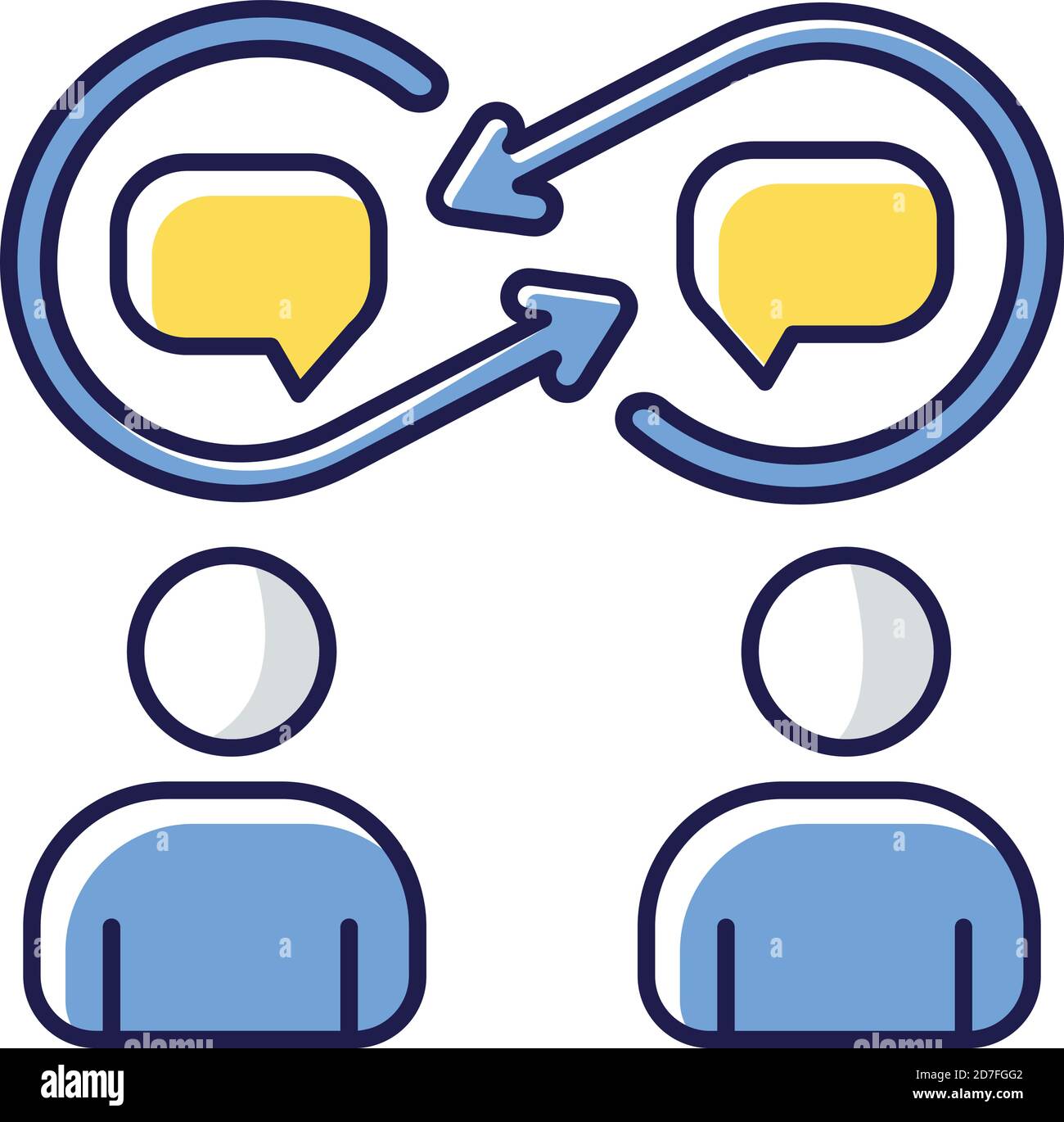 Interpersonal relationship RGB color icon Stock Vector Image & Art - Alamy