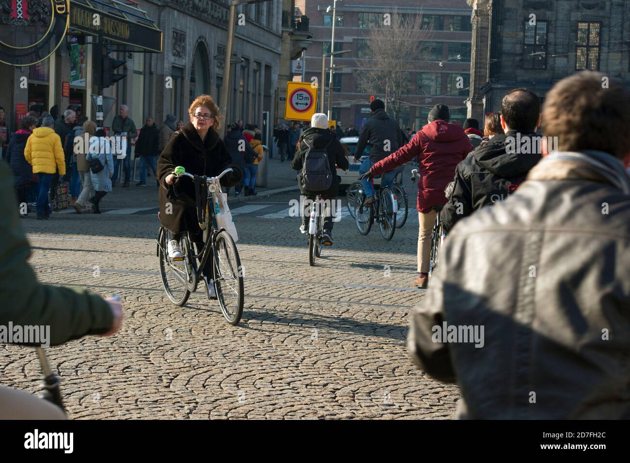 Amsterdam at the Dam square / The Netherlands - February 24th Very busy ...
