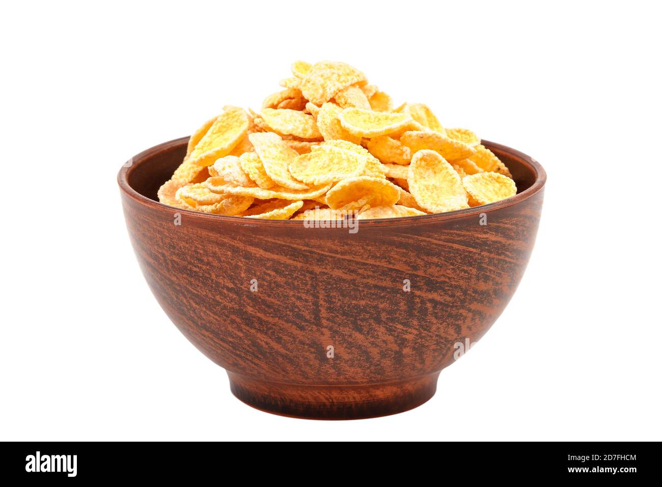 Corn flakes isolated on a white background Stock Photo - Alamy
