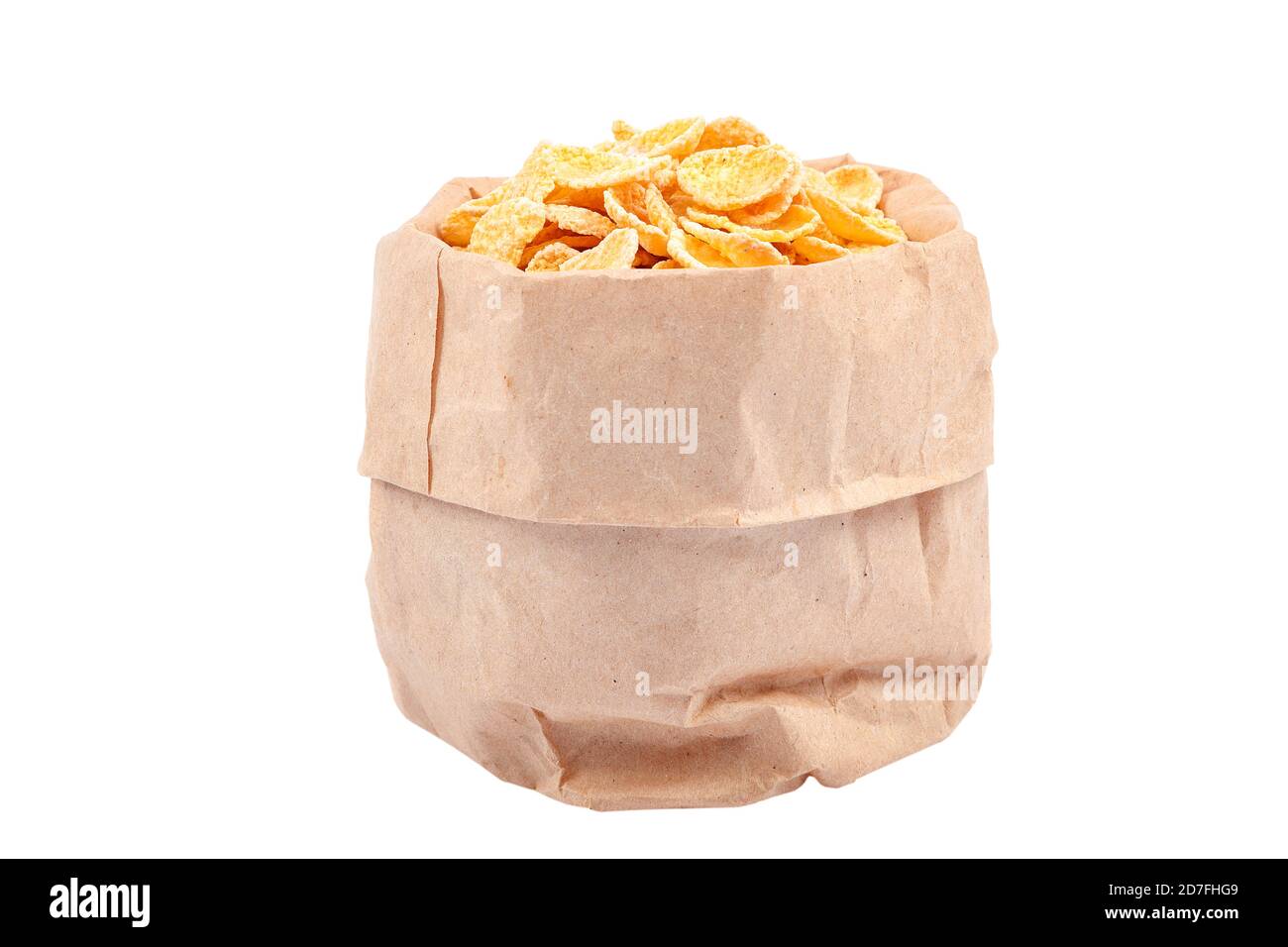 Corn flakes isolated on a white background Stock Photo - Alamy