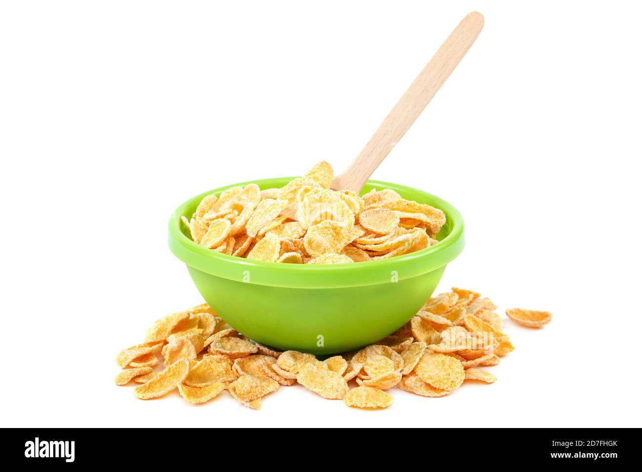 Corn flakes isolated on a white background Stock Photo - Alamy