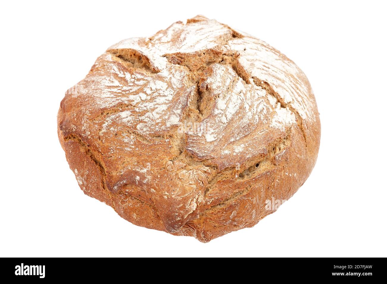 Fresh rye bread isolated on white background Stock Photo - Alamy