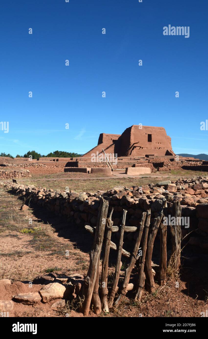 The ruins of a mission church built by the Spanish in 1619 in present ...