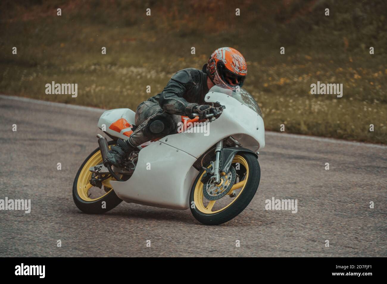 Man riding motorcycle white background hi-res stock photography and ...