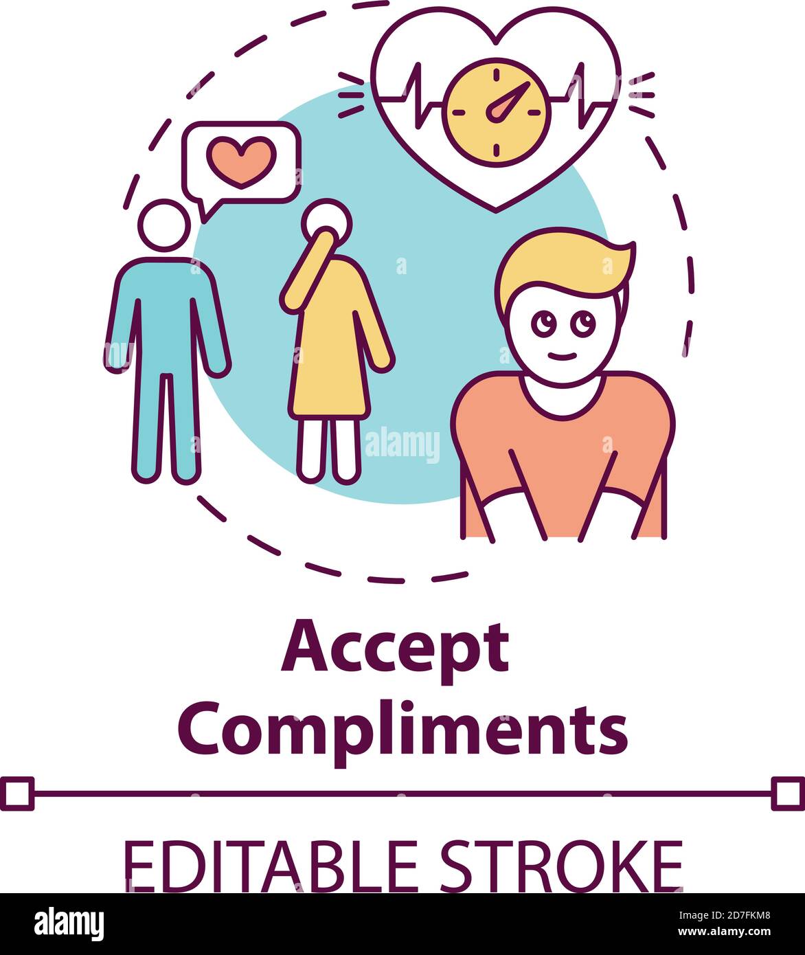 Accept compliments concept icon Stock Vector Image & Art - Alamy