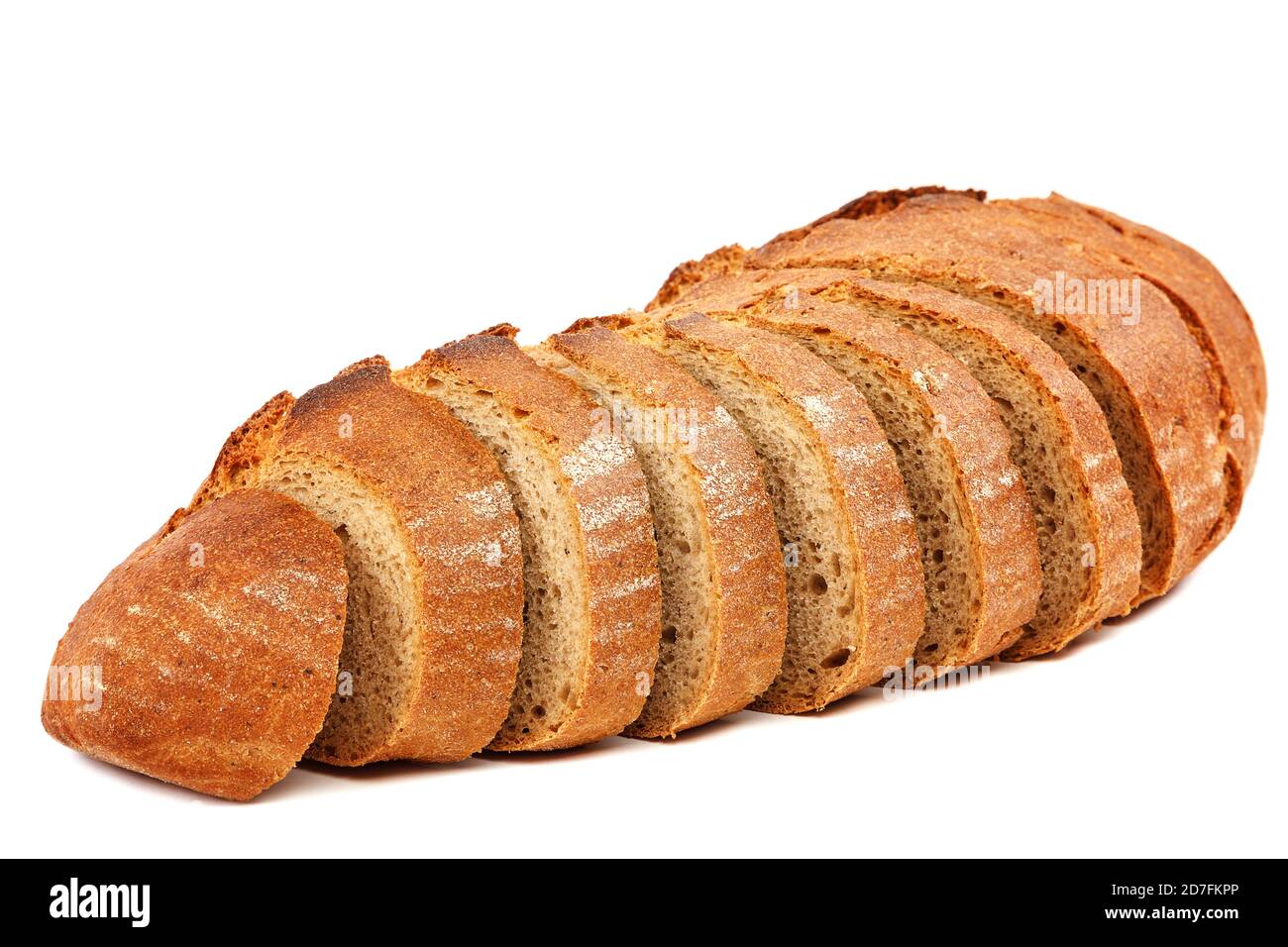 Loaf of bread isolated on white background Stock Photo - Alamy