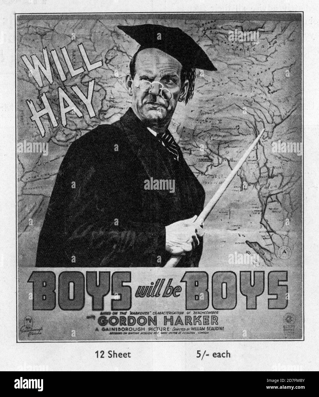 WILL HAY in BOYS WILL BE BOYS 1935 director WILLIAM BEAUDINE based on ...