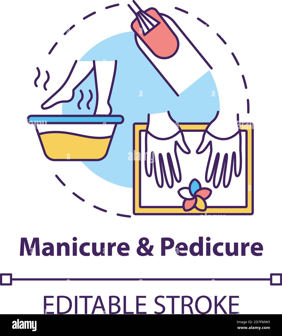 Manicure and pedicure concept icon Stock Vector Image & Art - Alamy