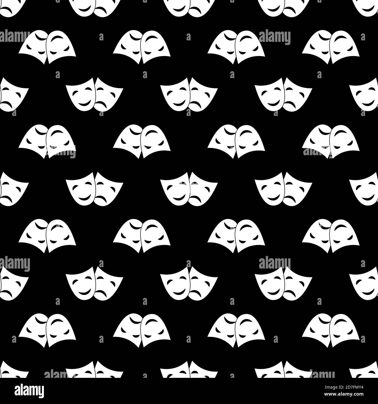 Seamless pattern with theatrical masks for simple backgrounds, textures ...