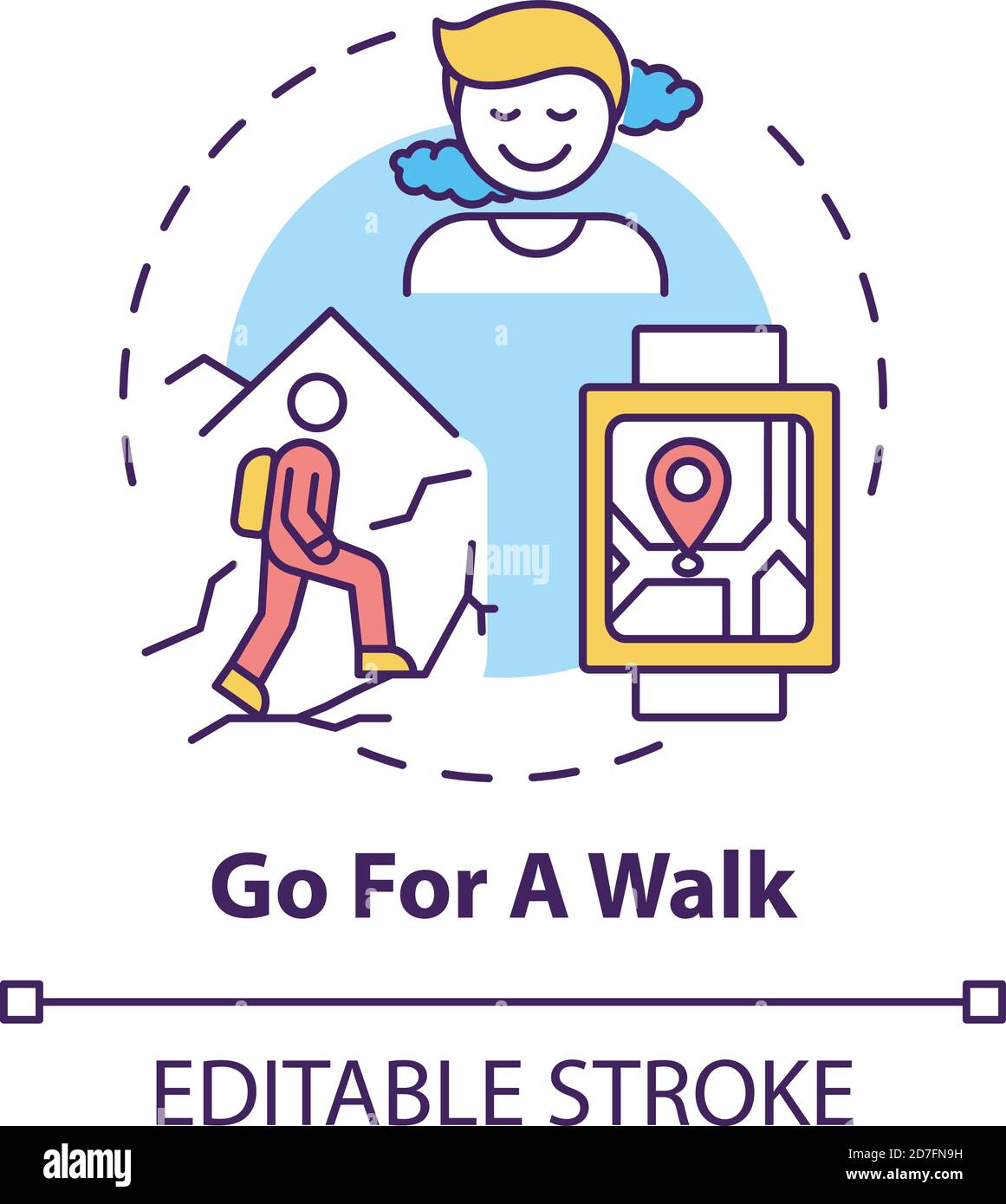 Go for a walk concept icon Stock Vector Image & Art - Alamy